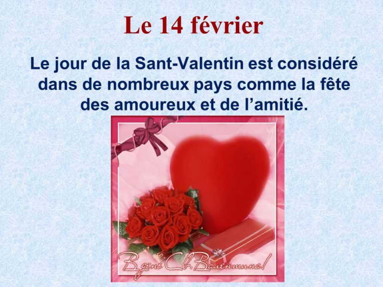 14 février : la Saint Valentin, fête des amoureux. | Info Service Client